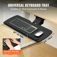 VEVOR Keyboard Tray Under Desk, 25x9.8 in, Height & Angle Adjustable ...