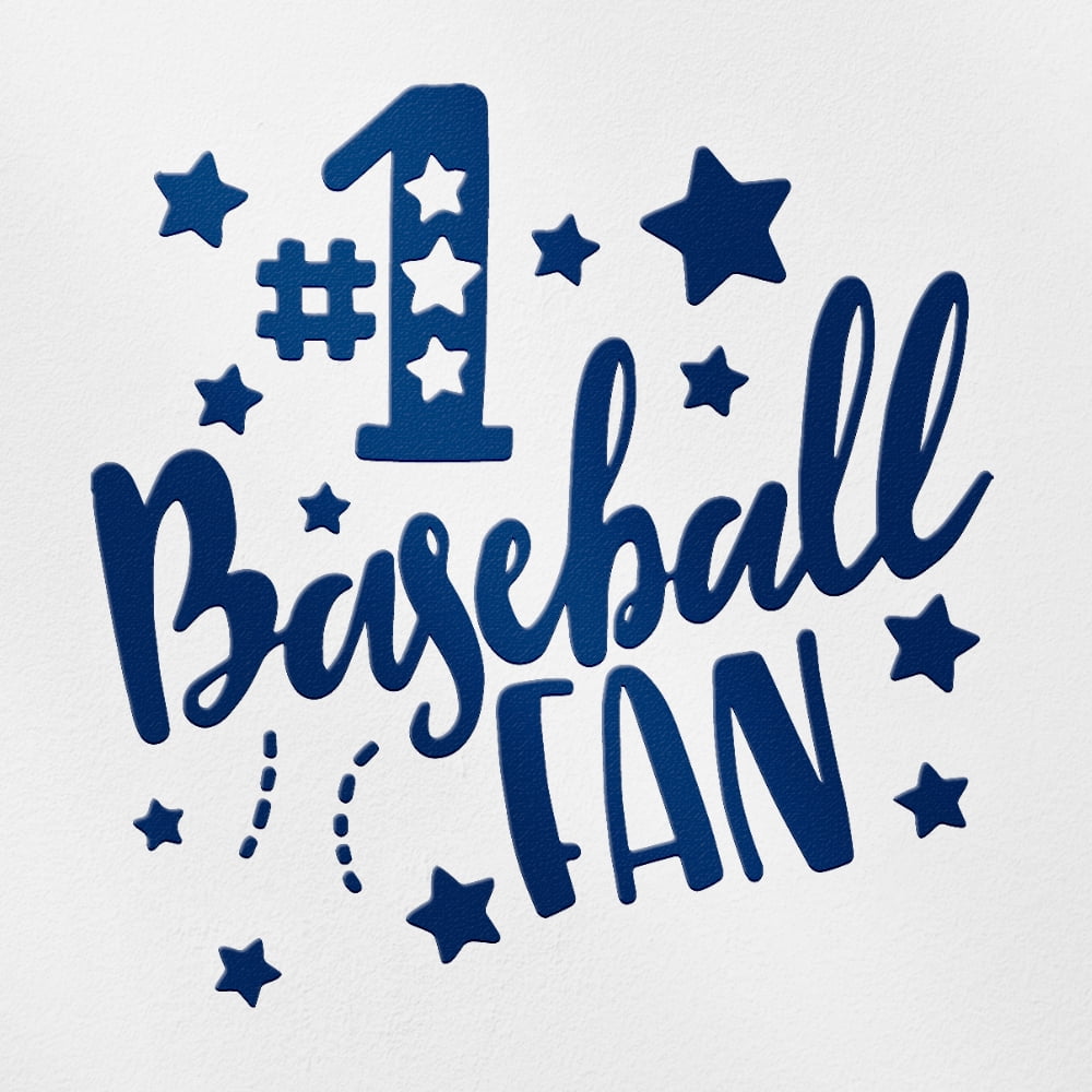 Transparent Decal Stickers Of Number 1 Baseball Fan (Navy Blue) Premium ...