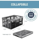 CleverMade Large Storage Utility Crate with Handles, Collapsible, 12 ...