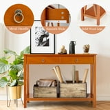 Costway Console Table, Modern Sofa Side Table with Storage Shelf ...