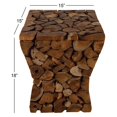 Teak Wood Resin Foot Stool - Walmart.com