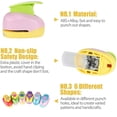 6 Pieces Craft Hole Punches with 10 Glitter Cardstock Paper, Handmade ...