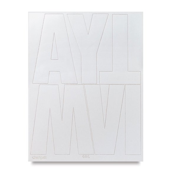 White Vinyl Numbers 6 Inch