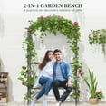 Outsunny Metal Trellis Arbor Bench, 45.25" L x 19.75" W x 80" H, 484 ...