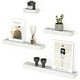 Ballucci Modern Floating Shelves, Set of 4 Wood Wall Mount Shelves ...