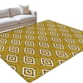 Brown Slate Diamonds Washable Area Rugs 3'x5', Abstract Vintage ...