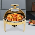 Round Chafing Dish Gold Chafers & Buffet Warmers Sets Gold Chafing Dish ...