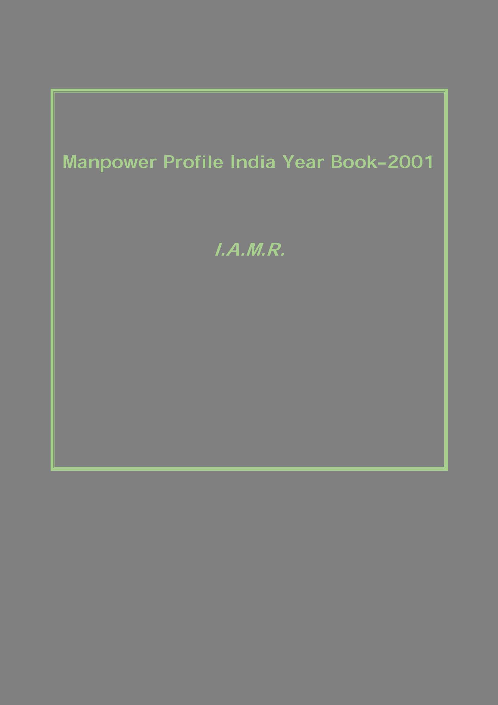 Manpower Profile India Year Book–2001 - Walmart.com