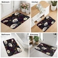 Abstract White Purple Flowers Front Door Mat Indoor Entrance, Roses ...