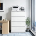 4 Drawer Lateral File Cabinet, Heavy Duty Metal Filing Cabinet, 35.4 ...