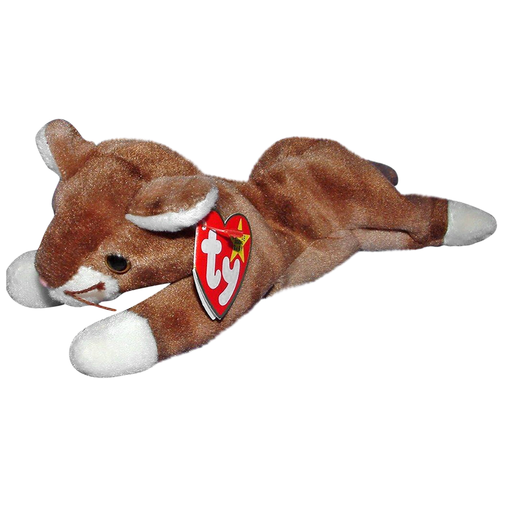 Ty Beanie Baby: Pounce the Cat | Stuffed Animal | MWMT - Walmart.com