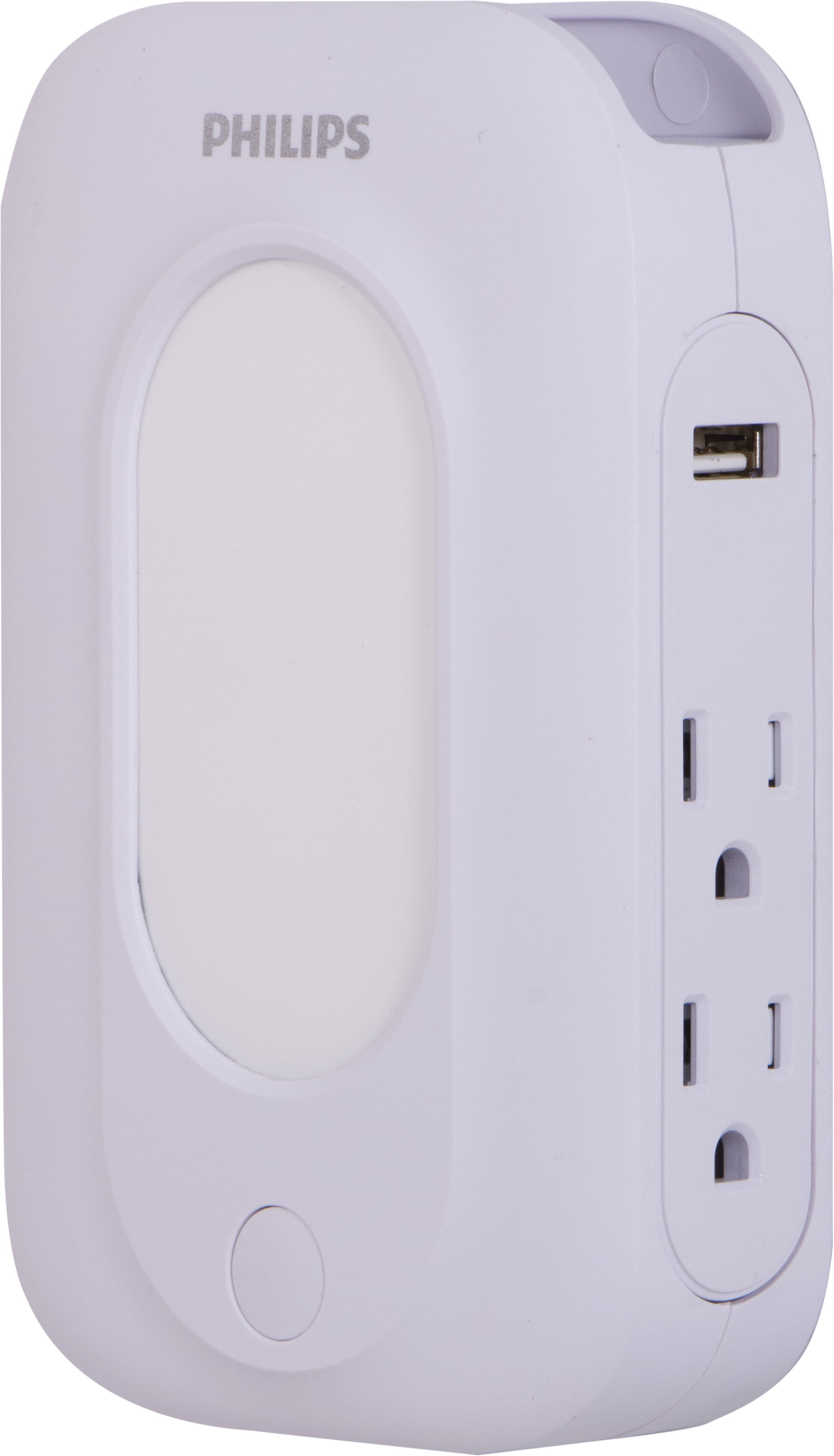 Philips 4-Outlet 2-USB Power Adapter, Surge Protection, SPP6241WC/37 ...