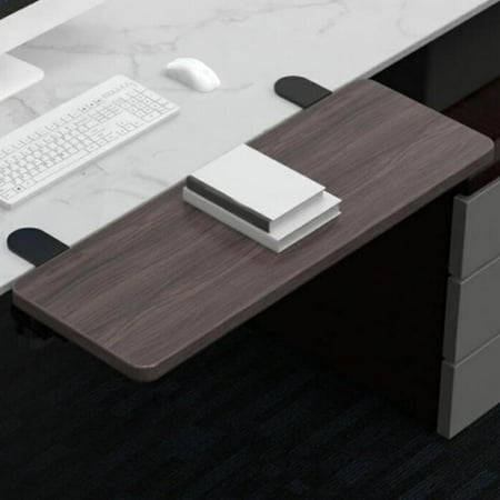 Ergonomics Clamp on Keyboard Tray Arm Wrist Rest Shelf ,55x24cm Wood ...