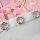 Feelyou Fashion Pink Letter Blackout Curtains Set of 2 (52x84 Each) for ...
