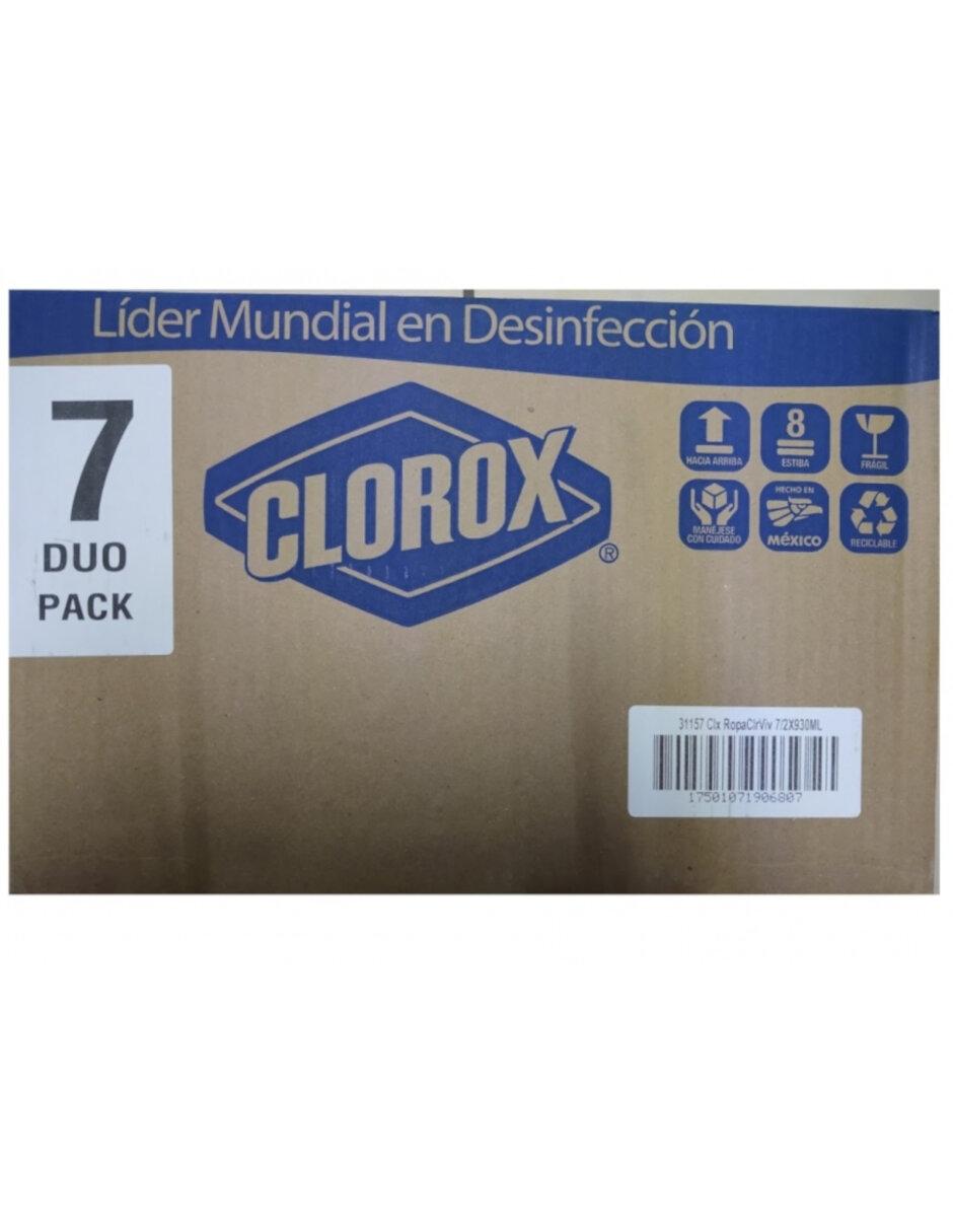 Pack de 7 Blanqueador Clorox Ropa Color Duo Pack 2/930 ml Clorox Ropa ...