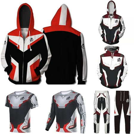 Marvel Avengers 4 Endgame Iron Man Tony Stark Costume Men Hoodie Jacket ...