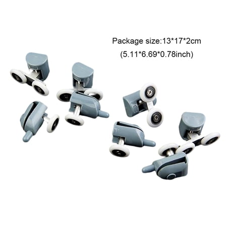 8 Pieces/Set Plastic Shower Room Cabin Household Hotel Rollers Pulley ...