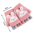 AWZXDE Children Five Fingers Gloves Thickened Cute Cartoon Knitted Flip ...