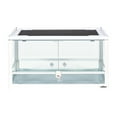 OiiBO Reptile Glass Terrarium, Swing Doors with Screen Ventilation ...