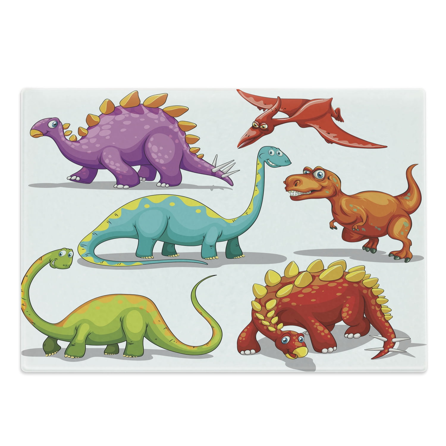 Dinosaur Cutting Board, Colorful Funny Different Dino Themed Friendly ...