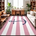 Area Rug 5x7ft Blue Nautical Anchor Chain Washable Area Rugs for Living ...