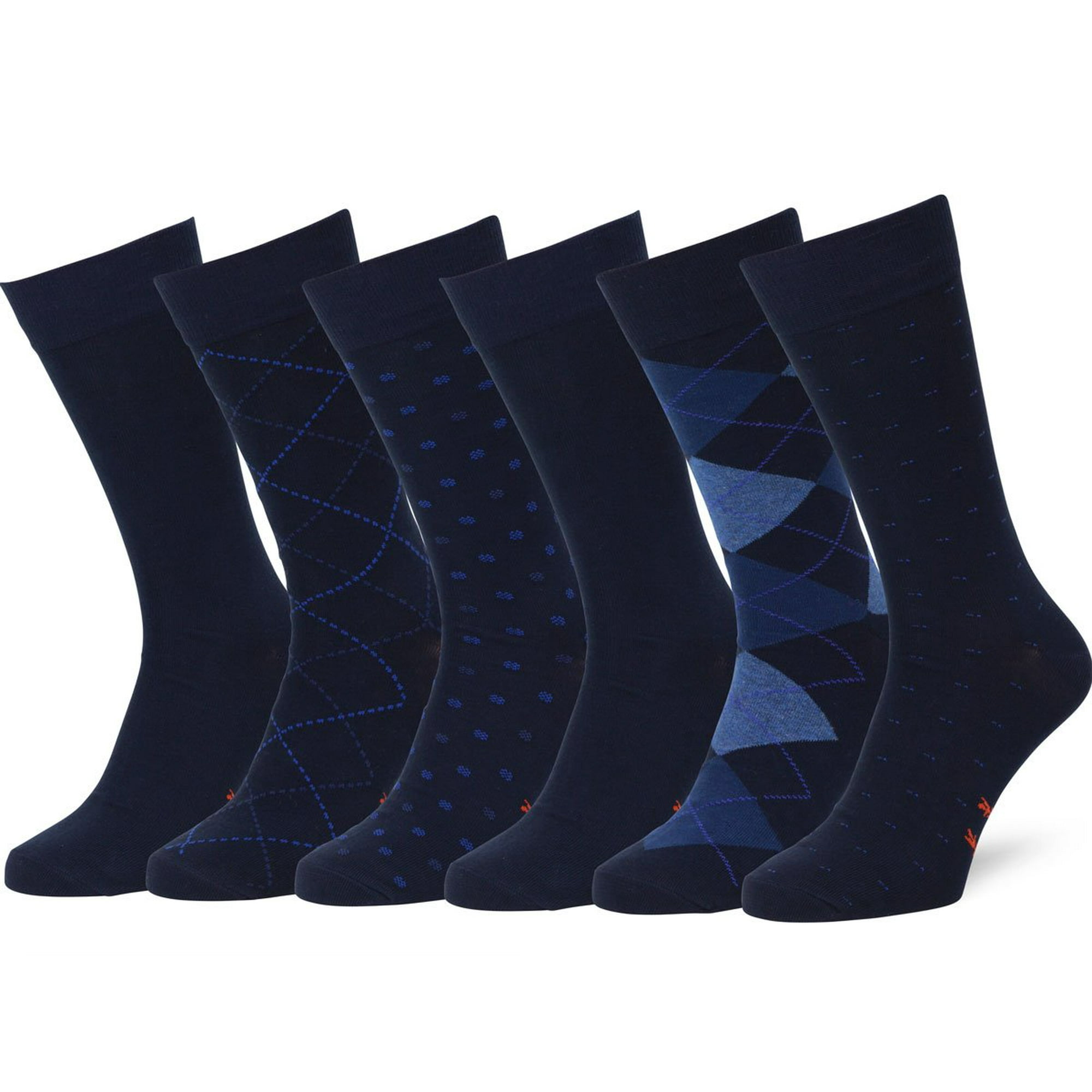 Click here for Easton Marlowe Blue Dress Socks Men 6-Pack (Cotton... prices
