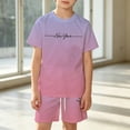 BOOMNY Toddler Boys Outfit Sets Short Sleeve Gradient Color Graphic T ...