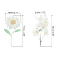 Uxcell Transparent White Daisies Flower Vinyl Stickers, PET Clear ...