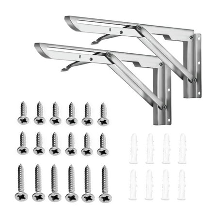 Pack of 2 Wall Mounted Triangular Bracket 2 Pieces Space Stainless ...