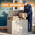 JYLP Grey 50 Gallon Lockable Resin Package Delivery Box, Waterproof ...