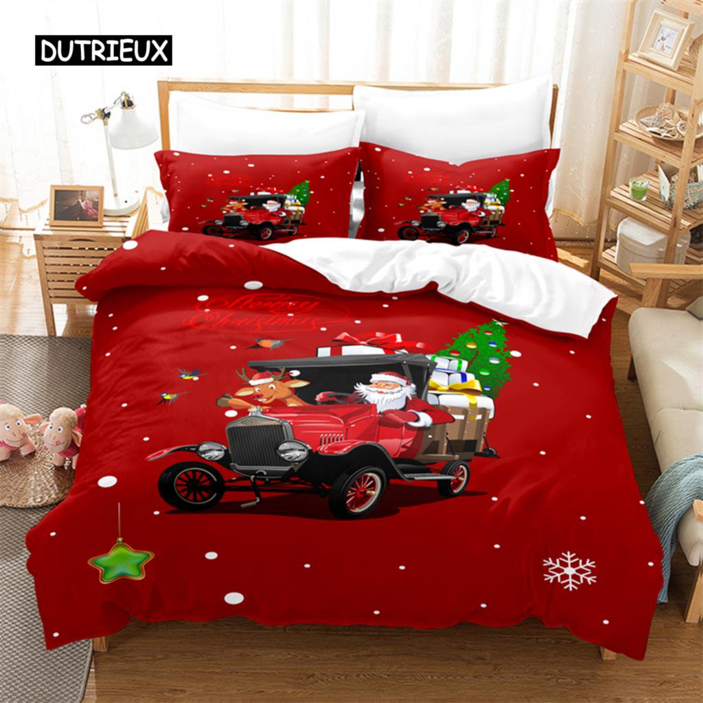 Click here for Yingd Red Christmas Bedding Set Duvet Cover Set Be... prices