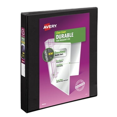 Avery See-Thru Binder with 1 inch Round Ring, Black (10852) - Walmart.com