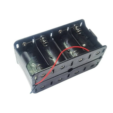 10-AA Battery Slot Spring Clip Holder Case Plastic Storage Box Flat ...