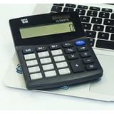 Pen+Gear 12-Digit Mini Desktop Calculator, Black - Walmart.com