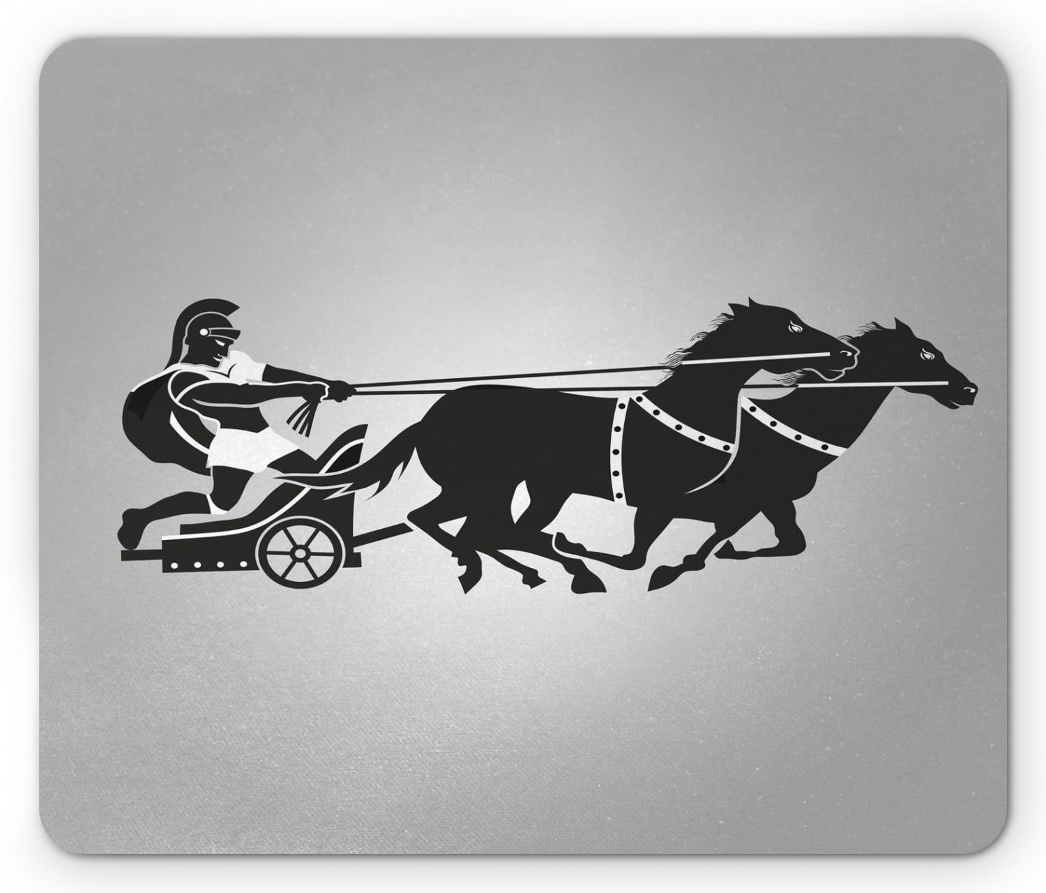 Retro Mouse Pad, Mythological Chariot Gladiator with Horse Traditional ...