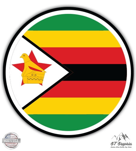 Zimbabwe Flag - 8" Vinyl Sticker - For Car Laptop I-Pad - Waterproof ...