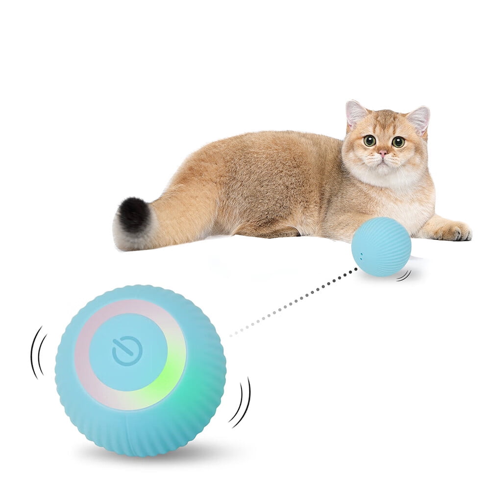 Smart Interactive Cat Toy，Moving Rolling Cat Toys for Indoor Cats to ...