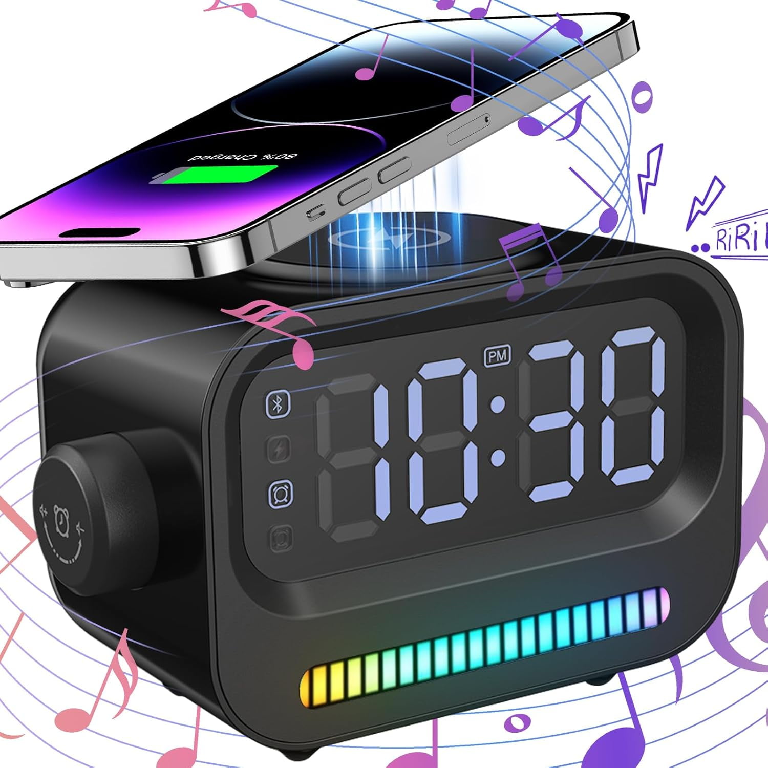 Click here for Fuzhong-Alarm Clock With Wireless Charging 3 In 1... prices