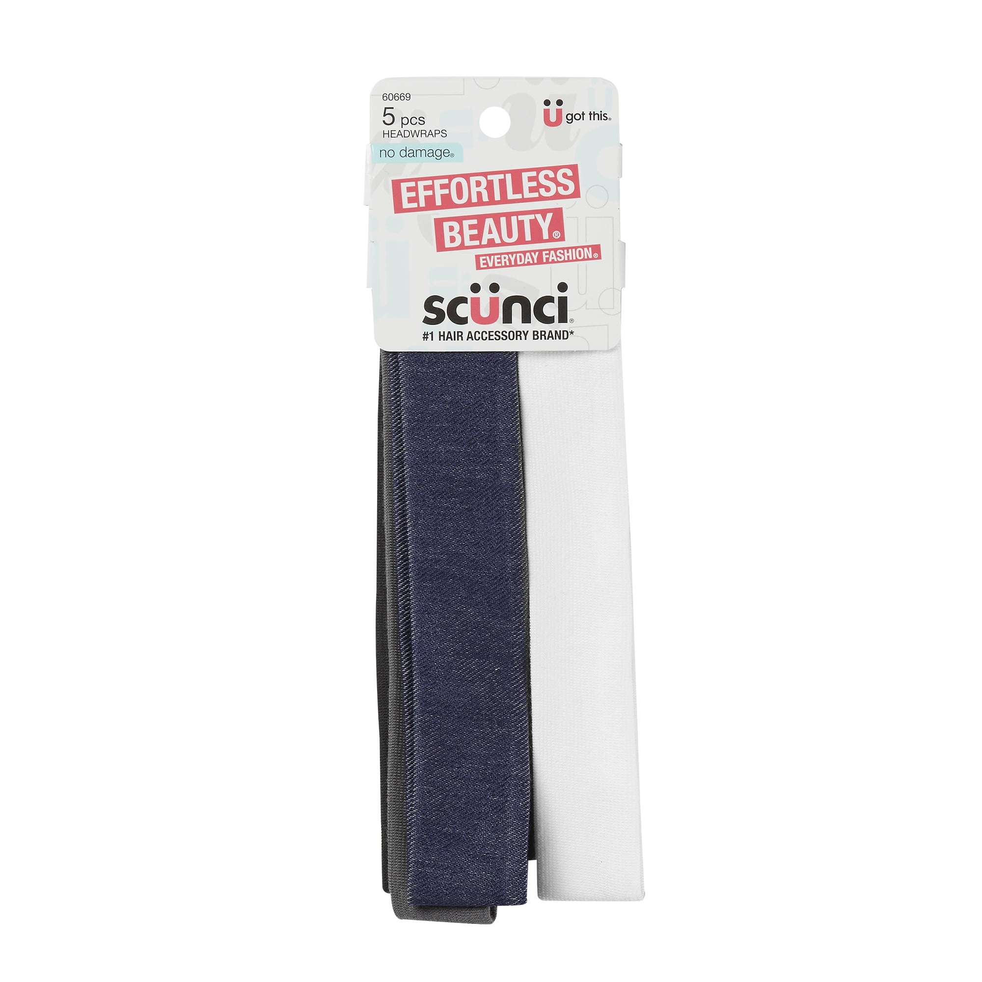 Scunci Skinny Headwrap Headband, Assorted Colors, 5 Ct - Walmart.com