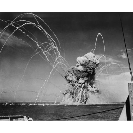 Liberty Ship Ss Rowan Explodes After Being Hit By A German Bomb History ...