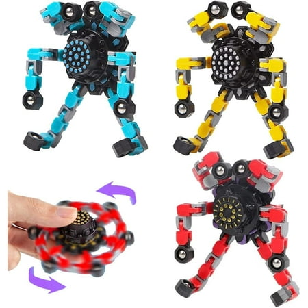 3 Pack Fingertip Gyro Toy Funny Sensory Fidget Spinners Toy Finger Hand ...