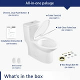 DeerValley DV-1F52508 One Piece Toilet 1.1/1.6 GPF Dual Flush Compact ...