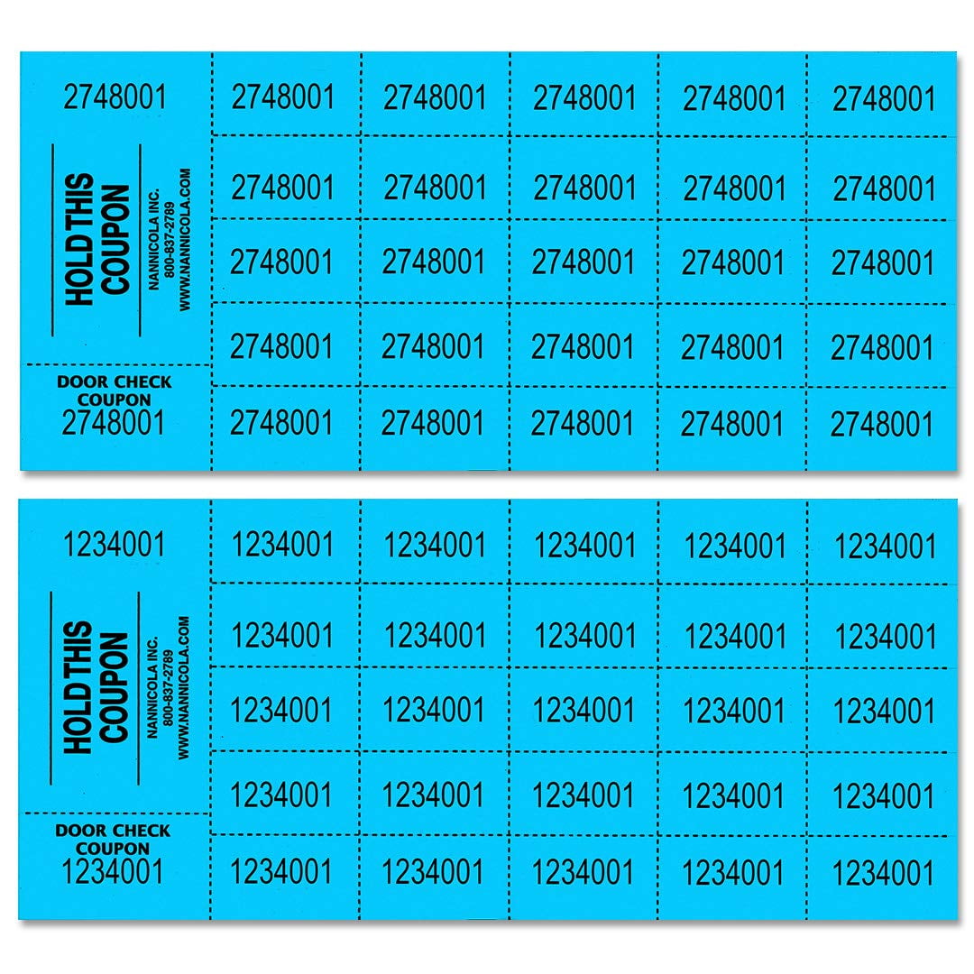 Auction Tickets - 1000 Sheets - Assorted Colors (Blue)… - Walmart.com ...