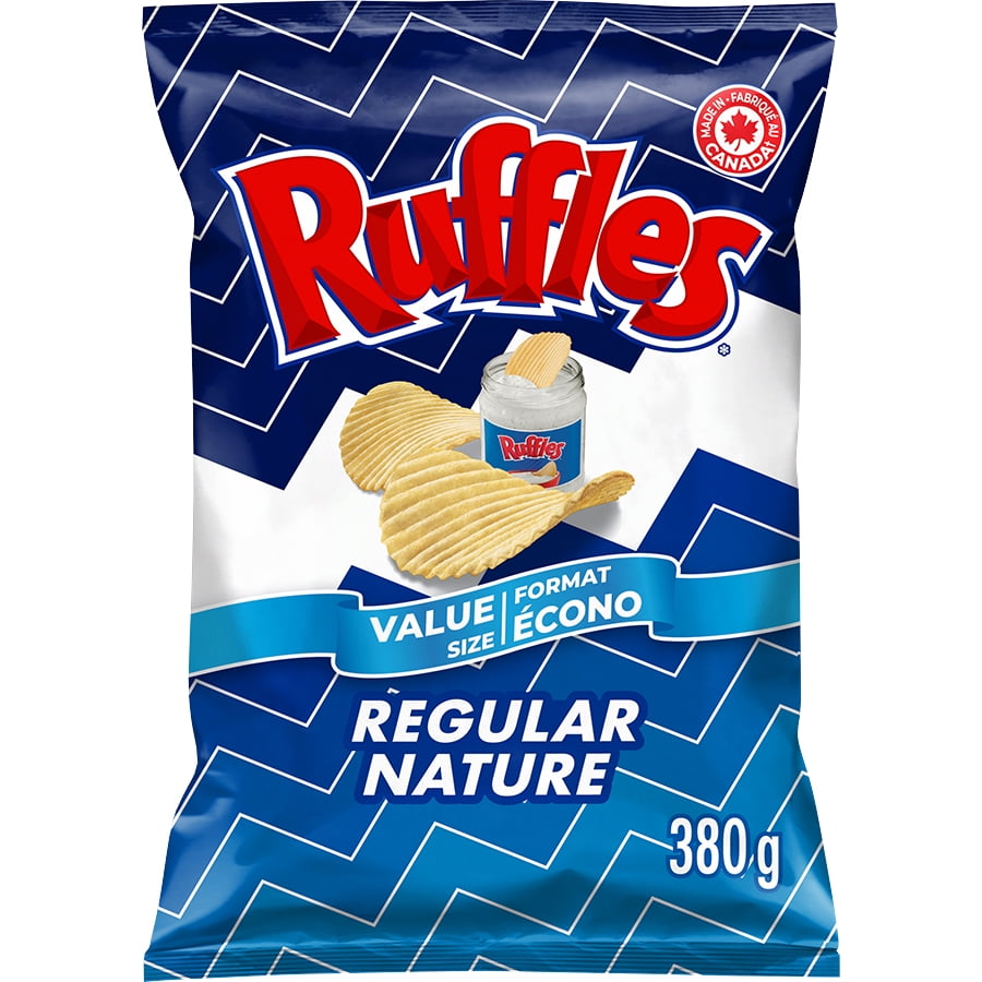 Click here for Ruffles Regular Potato Chips 380g prices