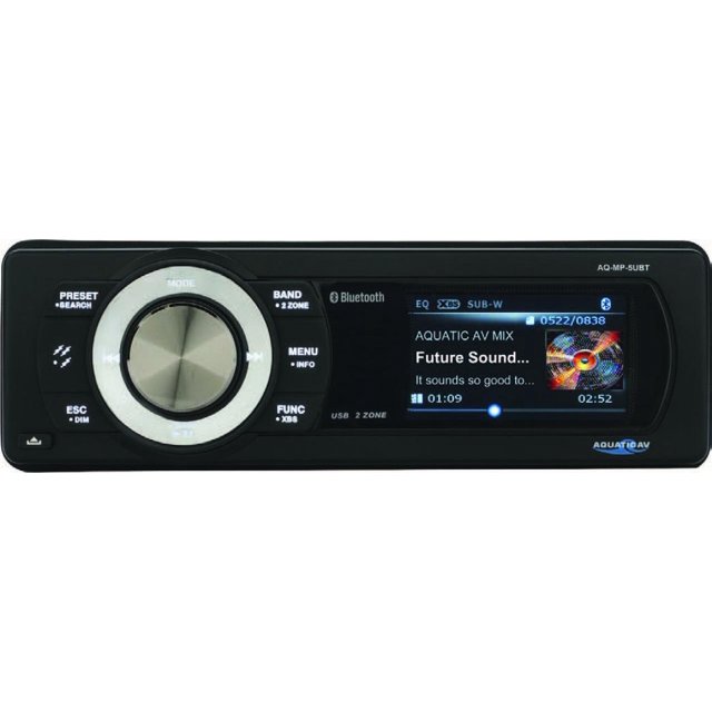 Aquatic AV Bluetooth USB/Mp3 Media Player Universal Hardwire AQ-MP-5UBT ...