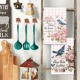 2pcs White Kitchen Towels 16x24 In Bird Rose Butterfly Microfiber ...