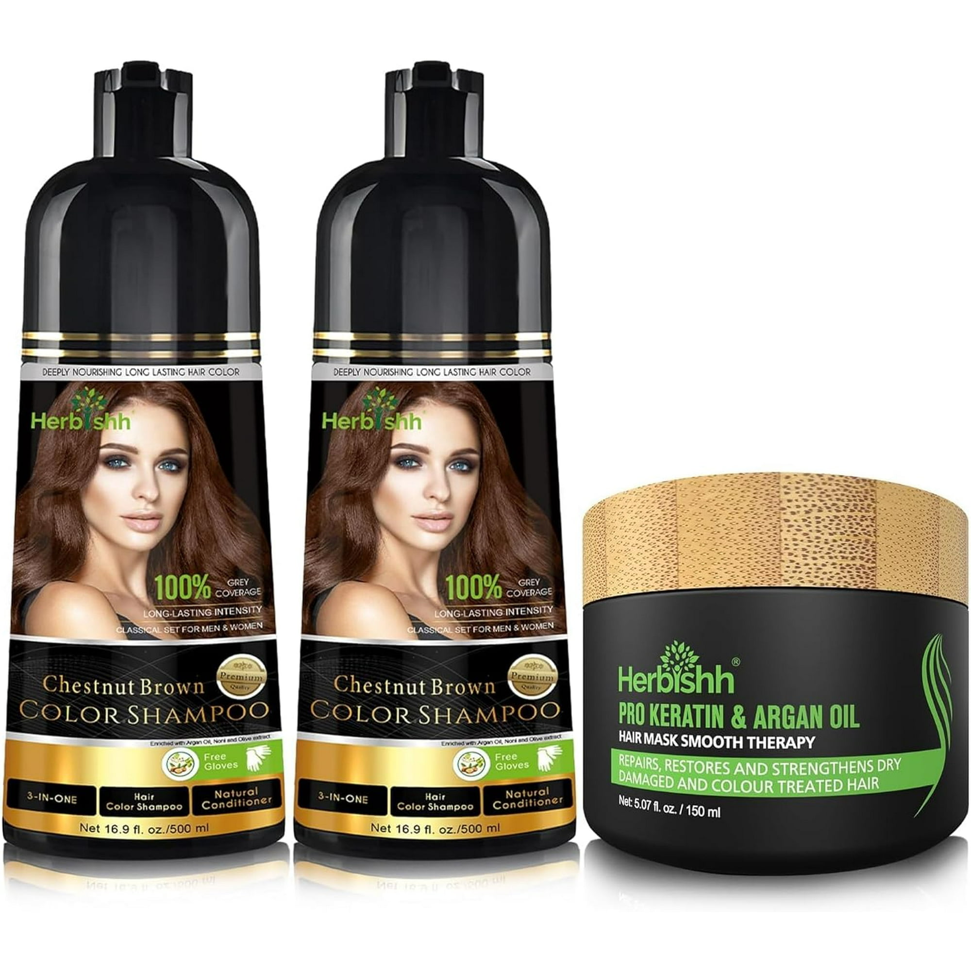 Click here for Herbishh Chestnut Brown Hair Color Shampoo For Gra... prices