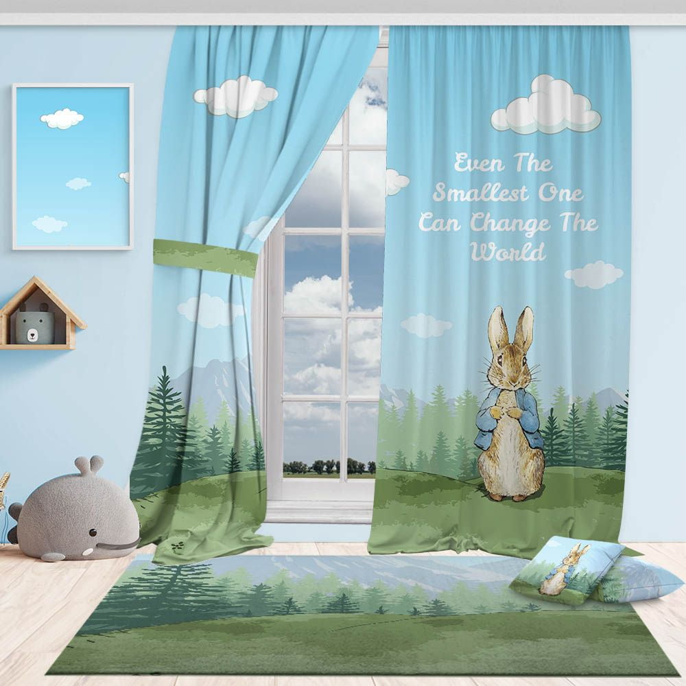 3S Brother's Peter Rabbit 100% Blackout Curtains for Kids Bedroom ...