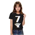QQAMB Number 7 T-Shirt Boys Girls Short Sleeve Varsity Shirt Kids ...