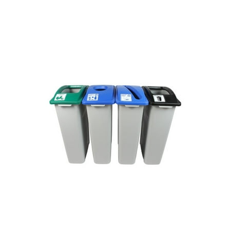 Busch Systems Waste Watcher Organics, Recycling & Waste Bin - Quad ...